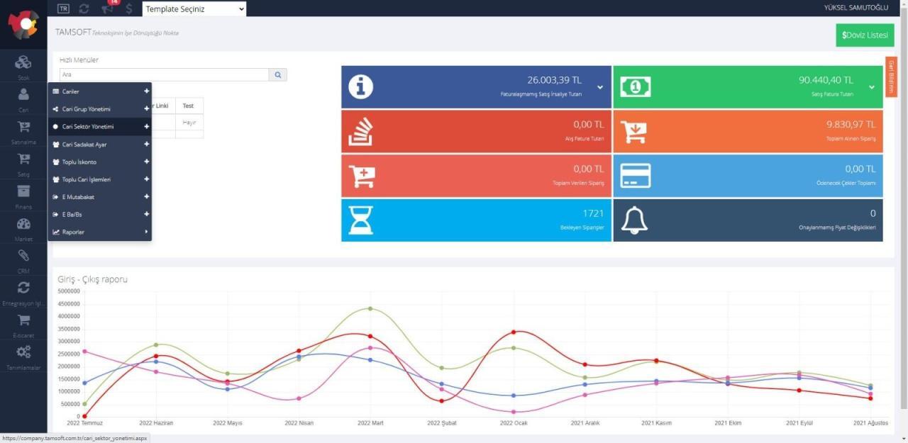 Cari Yönetimi; E-Mutabakat, E-Ba-Bs, E-Müstahsil - Tamsoft